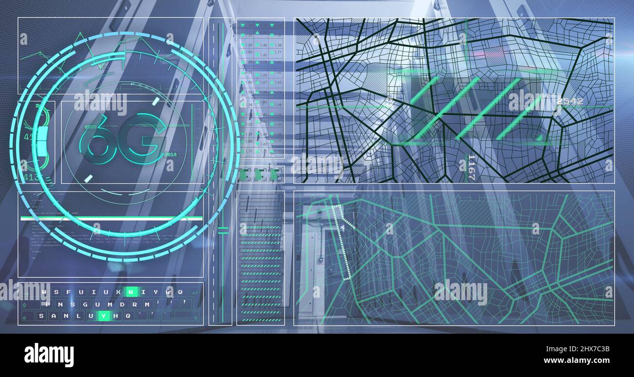 Image of 6g text and connections over computer servers Stock Photo - Alamy