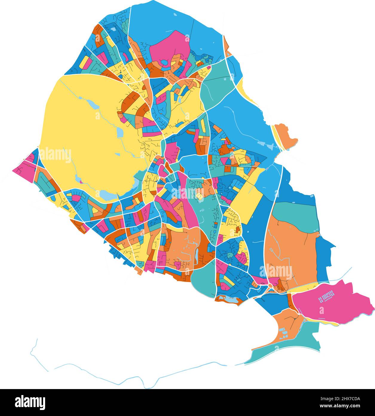 Sutton Coldfield Map Stock Vector Images Alamy