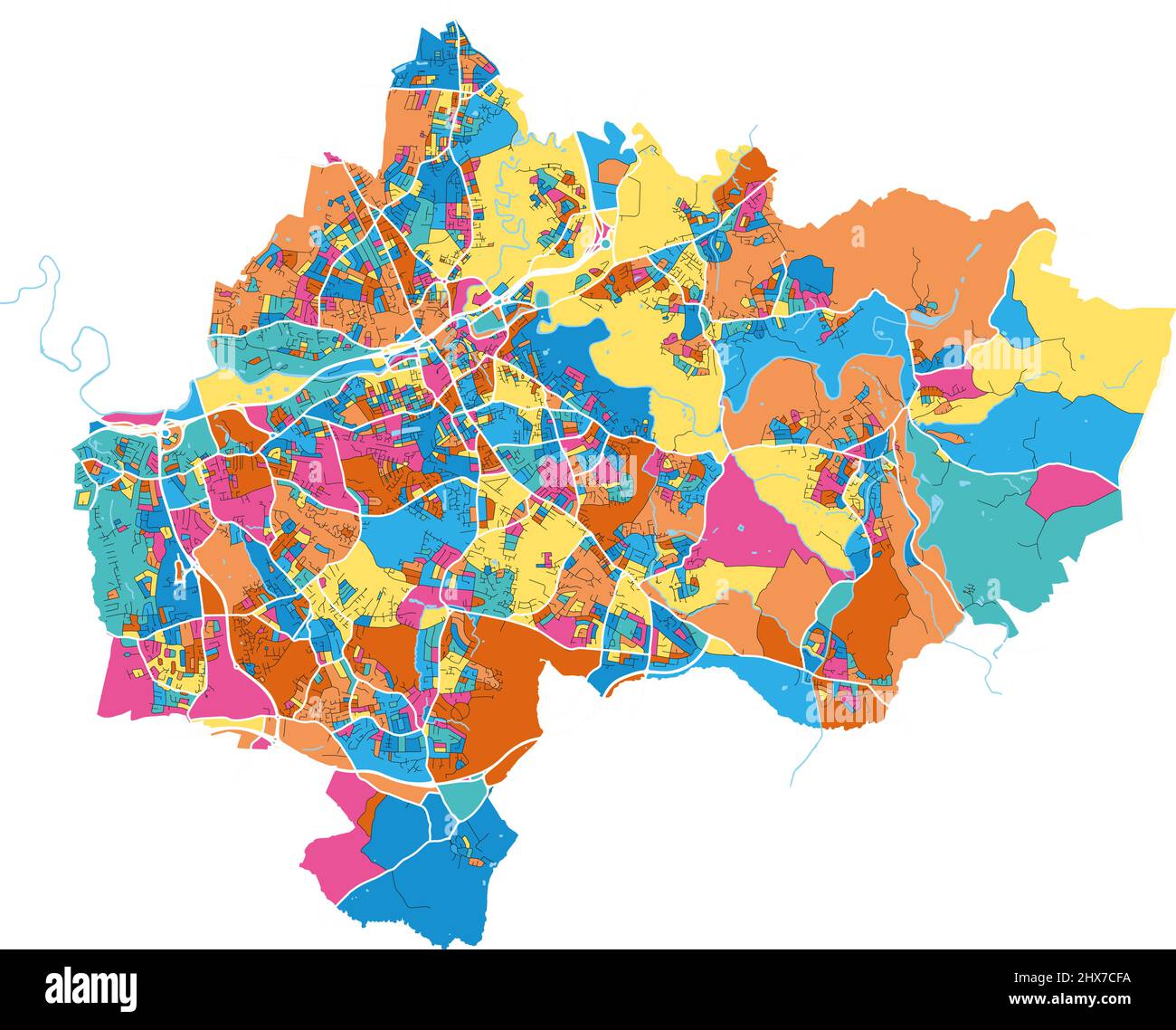 Map of stockport Stock Vector Images - Alamy