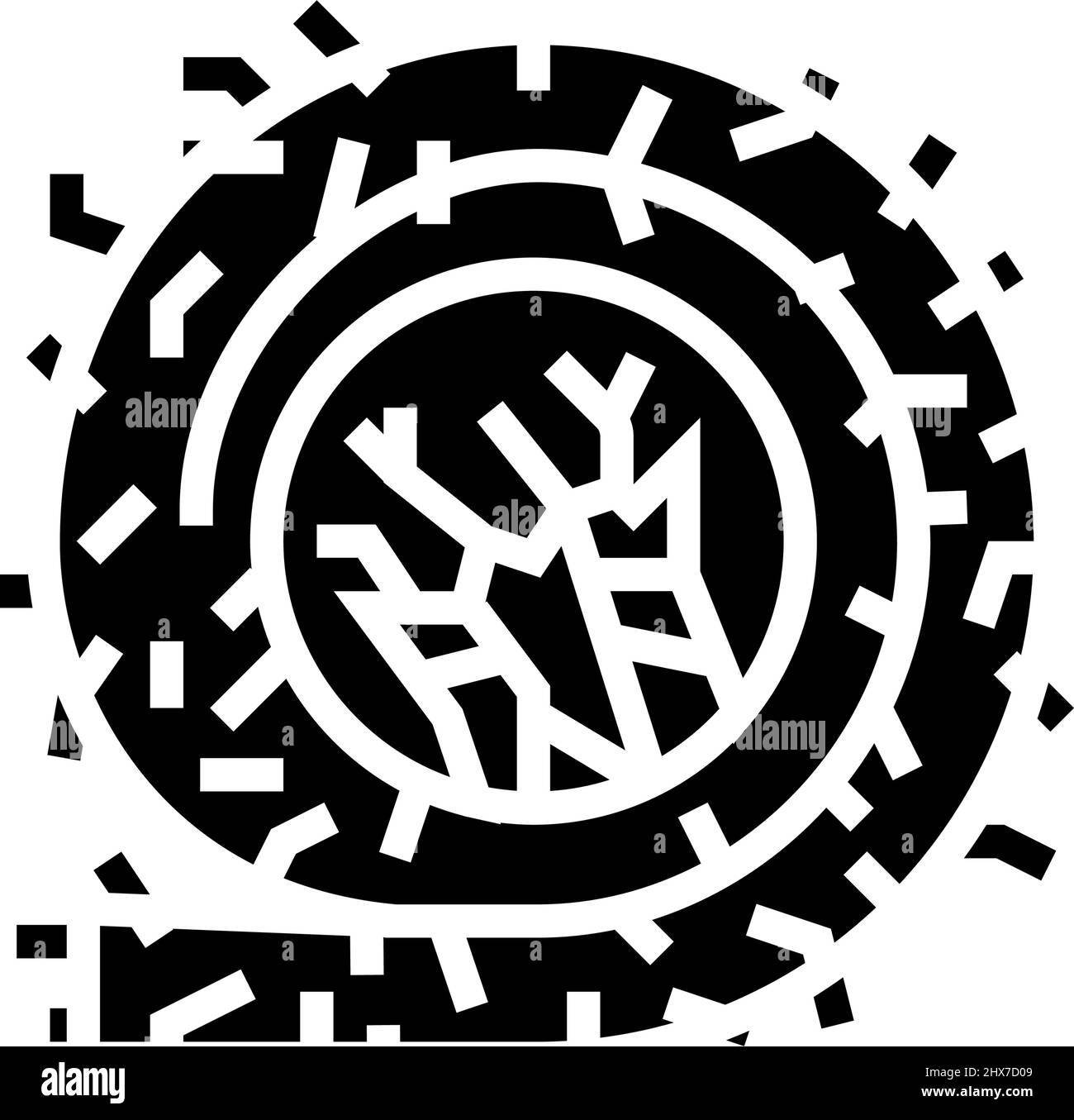 fiber asbestos glyph icon vector illustration Stock Vector Image & Art ...