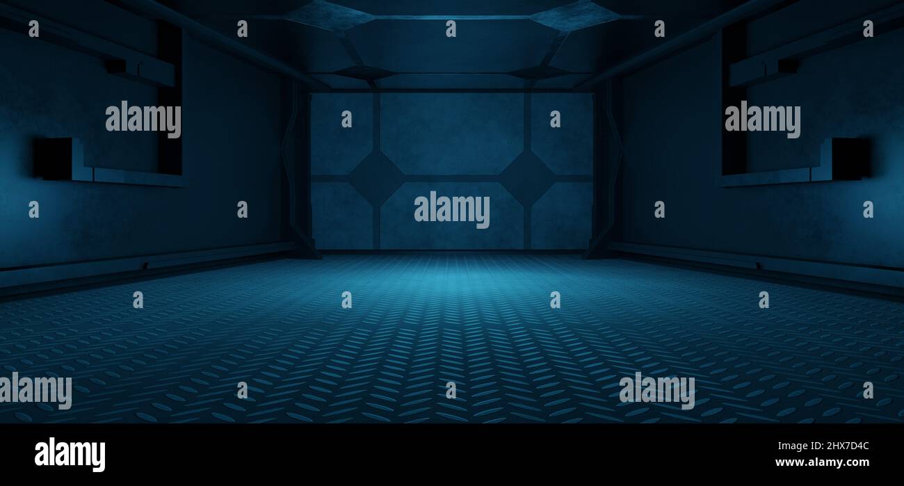 Blank Futuristic Quantum Physics Laboratory Reflective Turquoise Colors ...