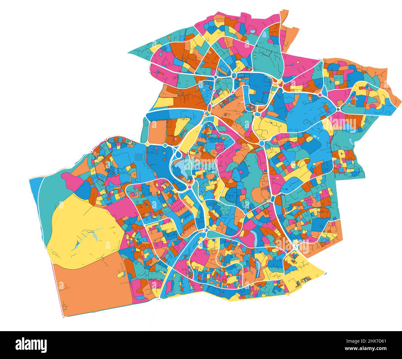 Bracknell map Stock Vector Images - Alamy