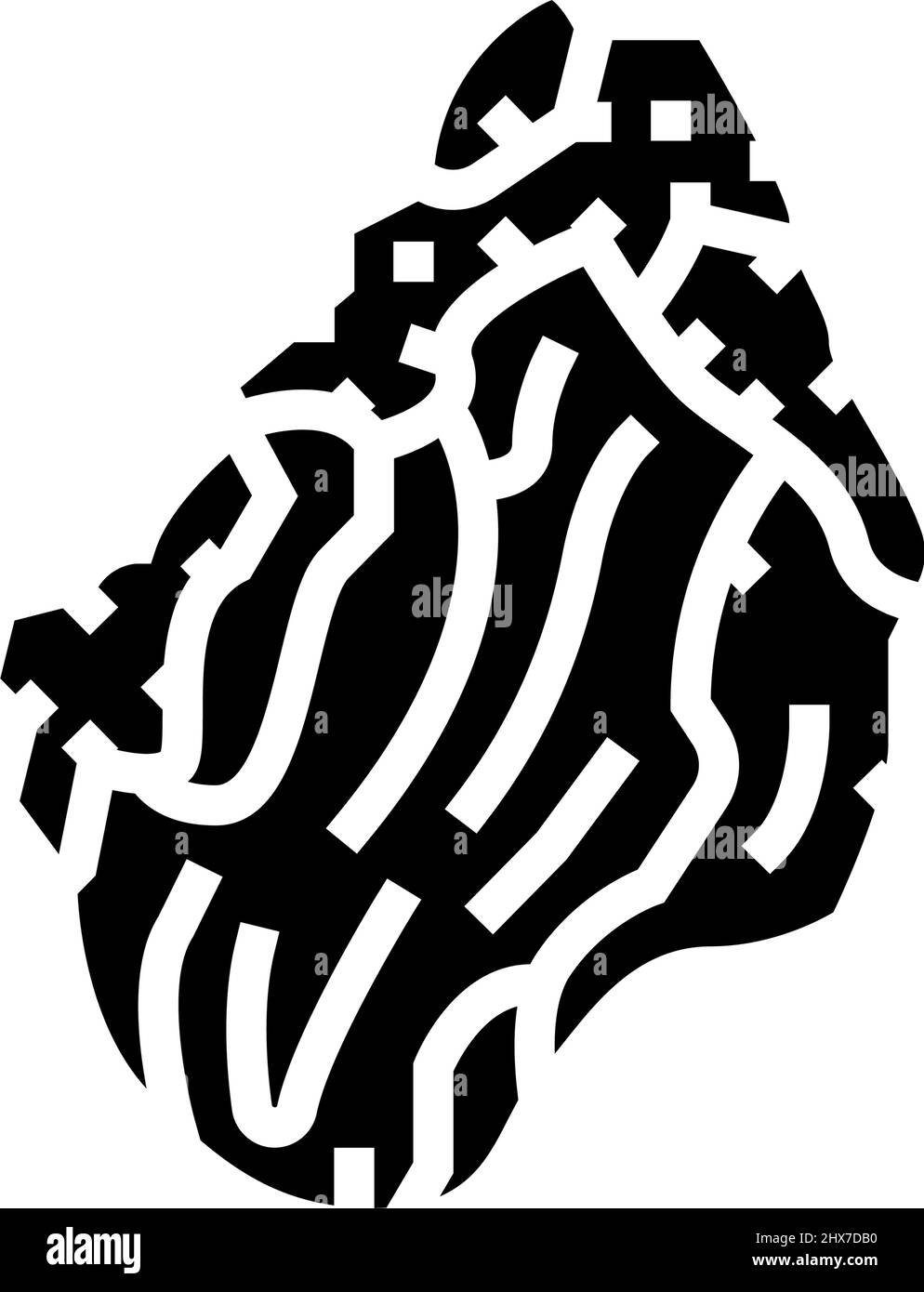 asbestos material glyph icon vector illustration Stock Vector Image ...