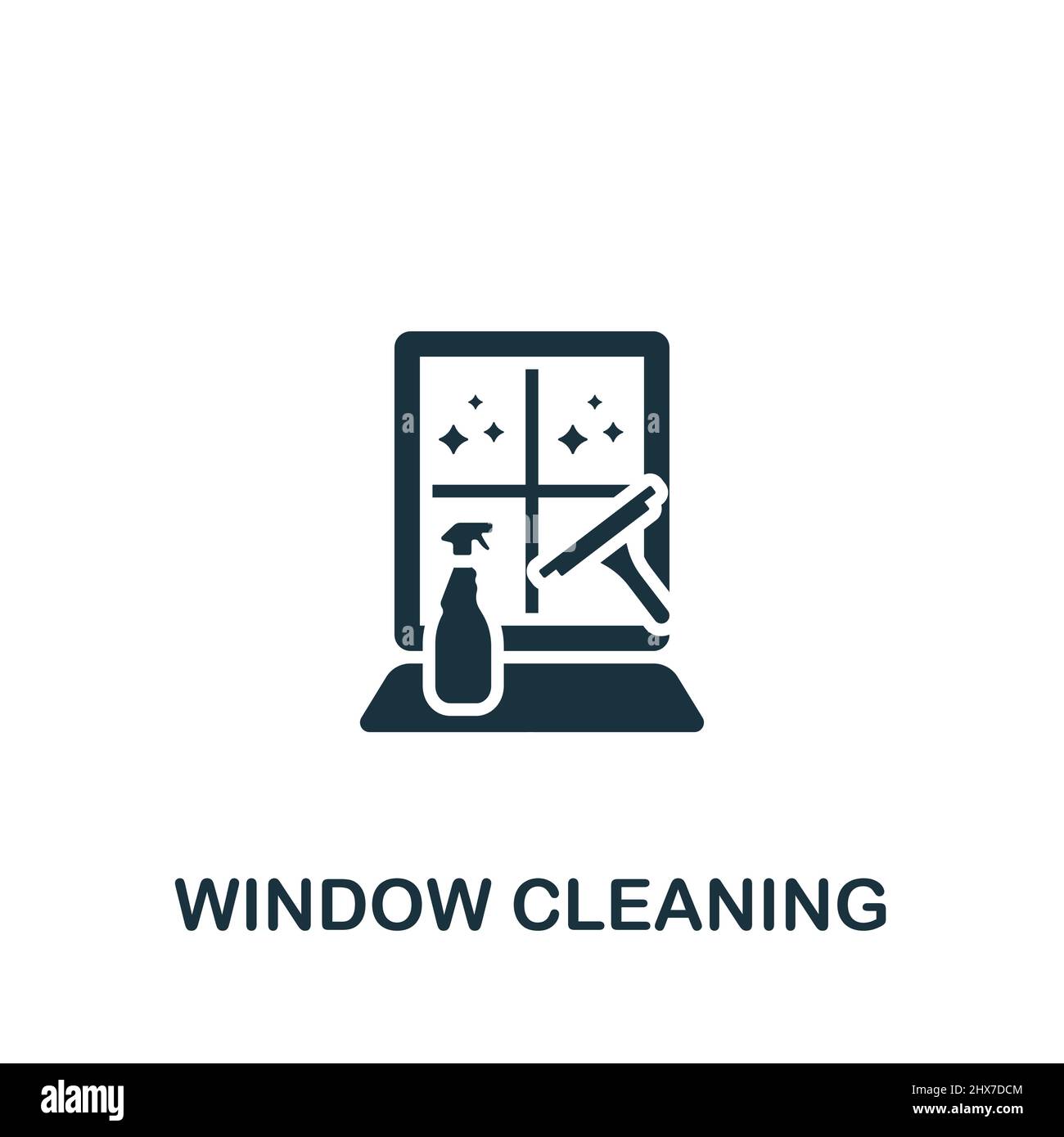 Window Cleaning icon. Monochrome simple icon for templates, web design ...