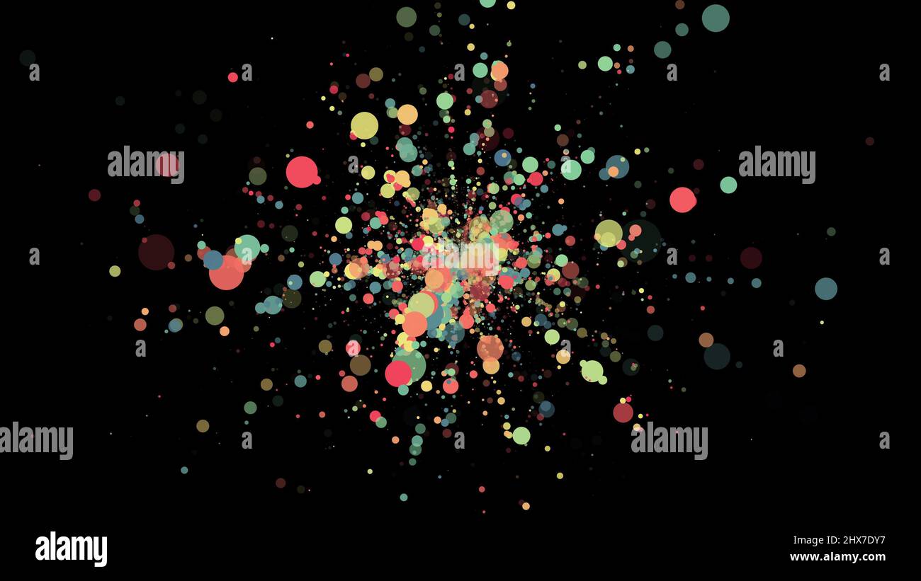 Splash random particles. Computer generated 3d render Stock Photo - Alamy