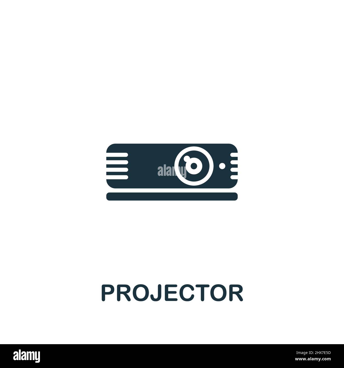 Projector icon. Monochrome simple icon for templates, web design and ...