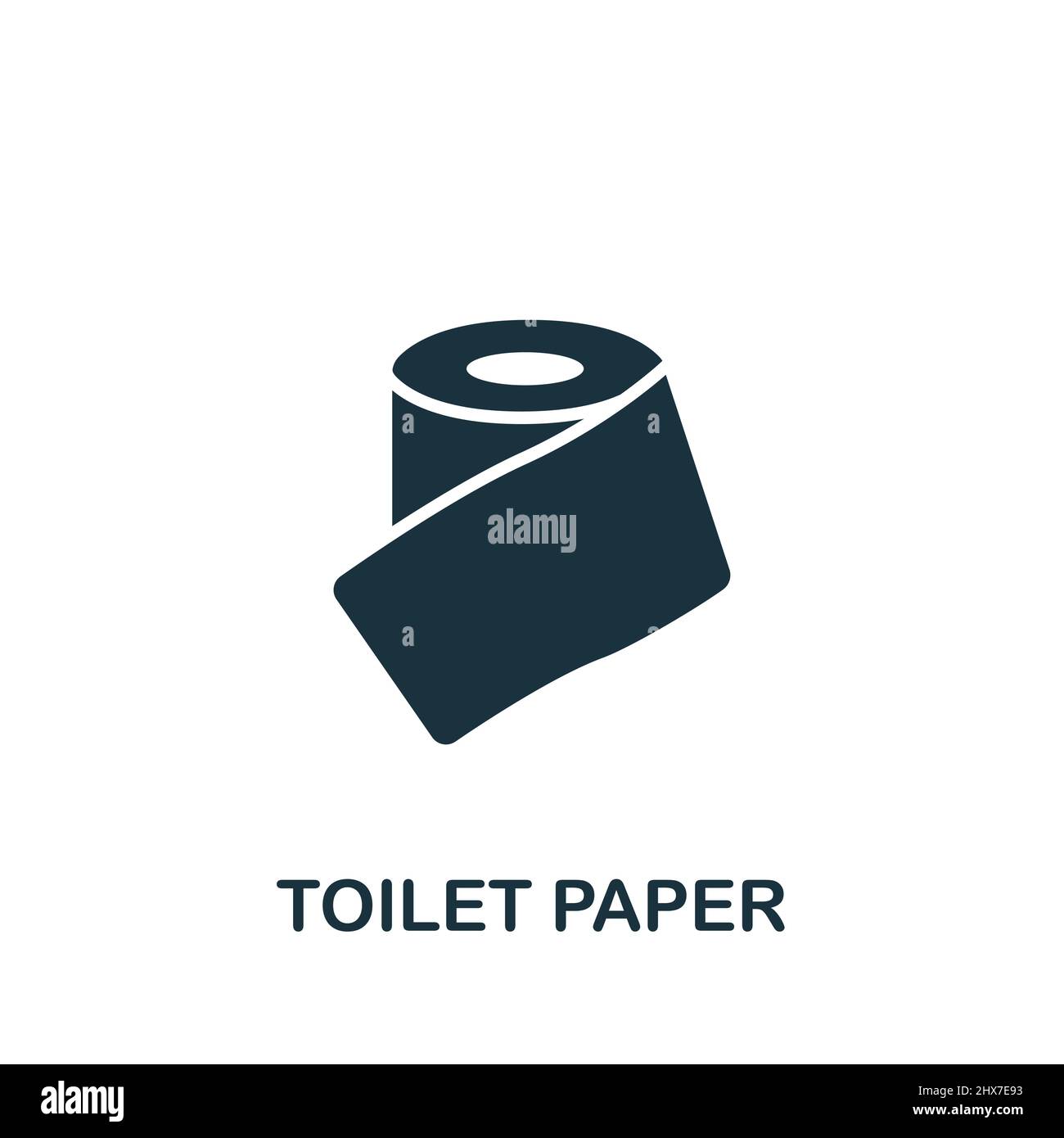 Toilet Paper icon. Monochrome simple icon for templates, web design and ...