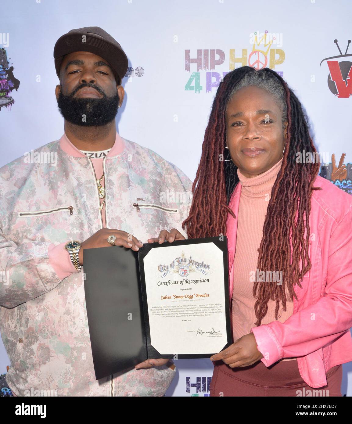 Los Angeles, Ca. 9th Mar, 2022. DJ Battle Cat and DJ Silky D attend the ...