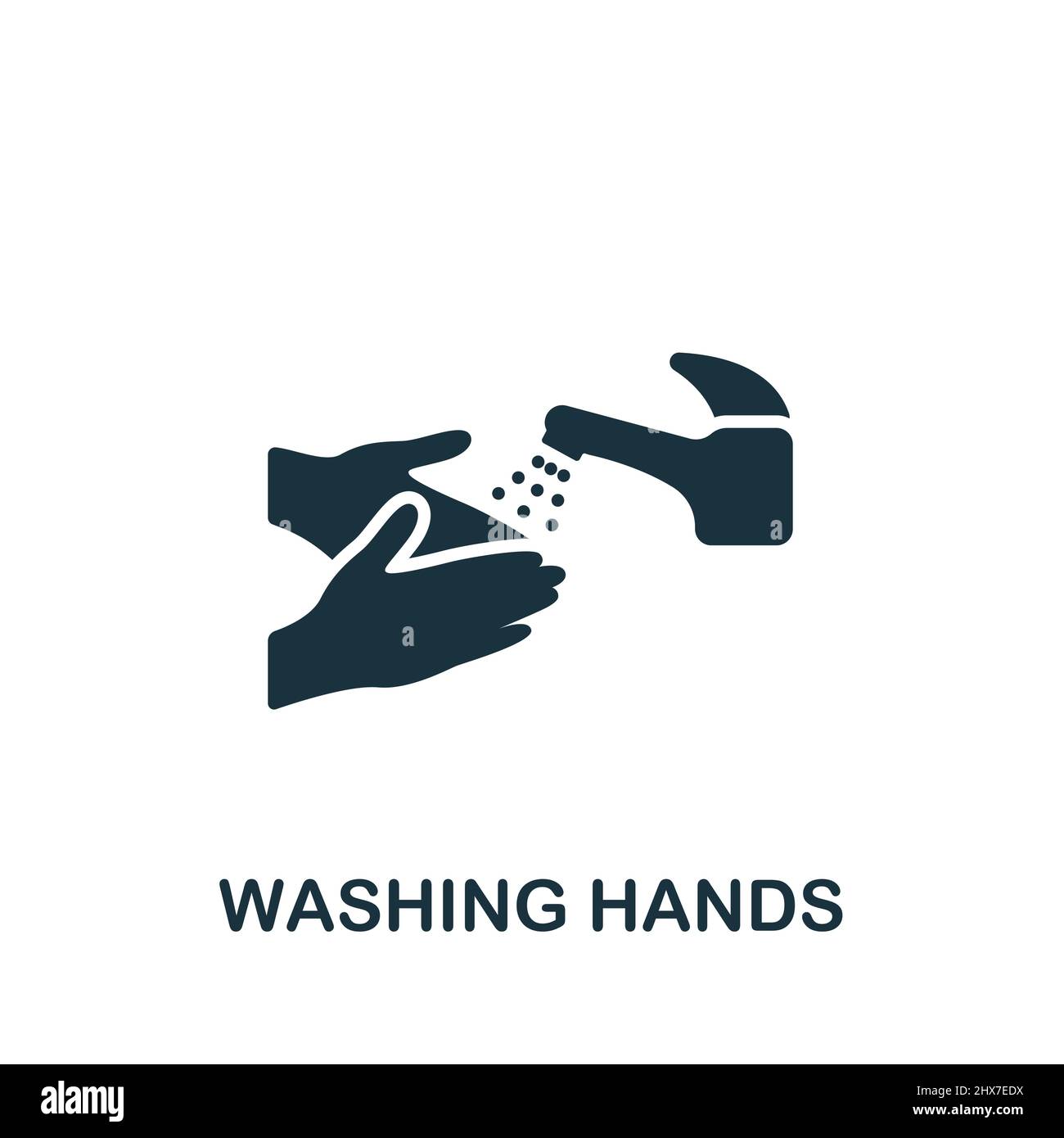 Washing Hands icon. Monochrome simple icon for templates, web design ...