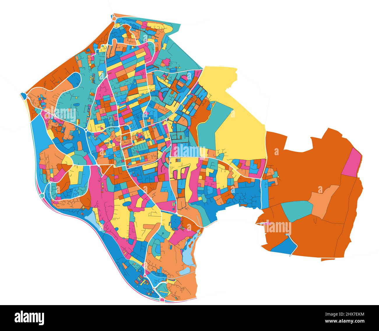 Map of kettering Stock Vector Images - Alamy