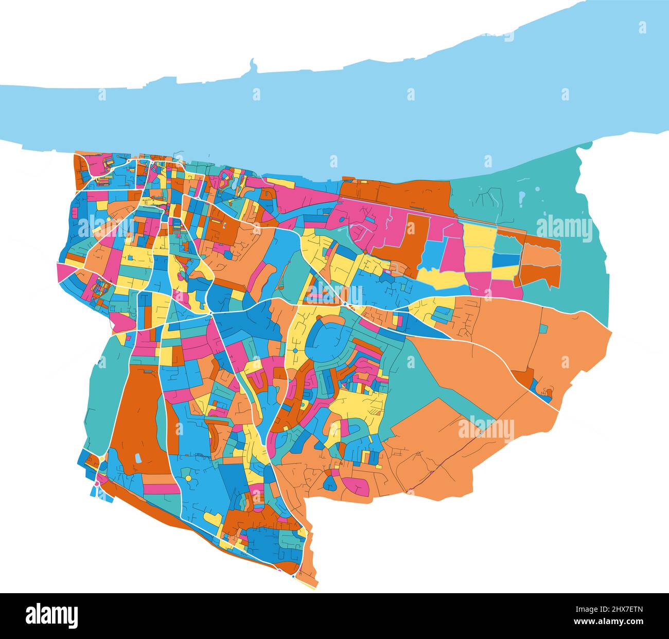 Gravesend map Stock Vector Images - Alamy