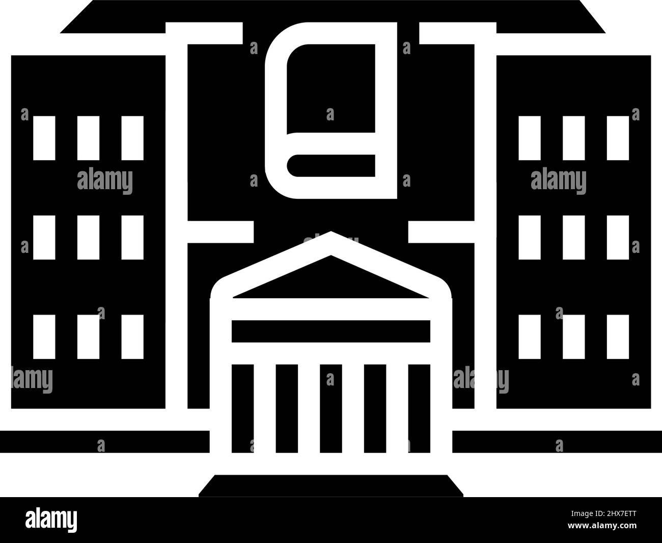 library building glyph icon vector illustration Stock Vector Image ... library building glyph icon vector illustration Stock Vector Image ...