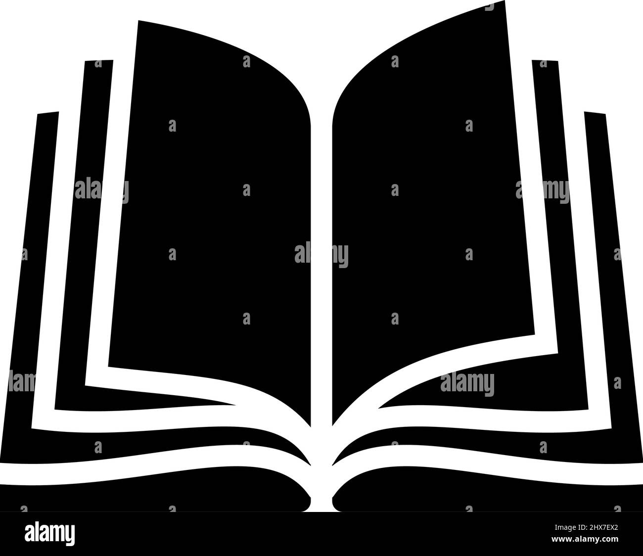 open book glyph icon vector illustration Stock Vector Image & Art - Alamy