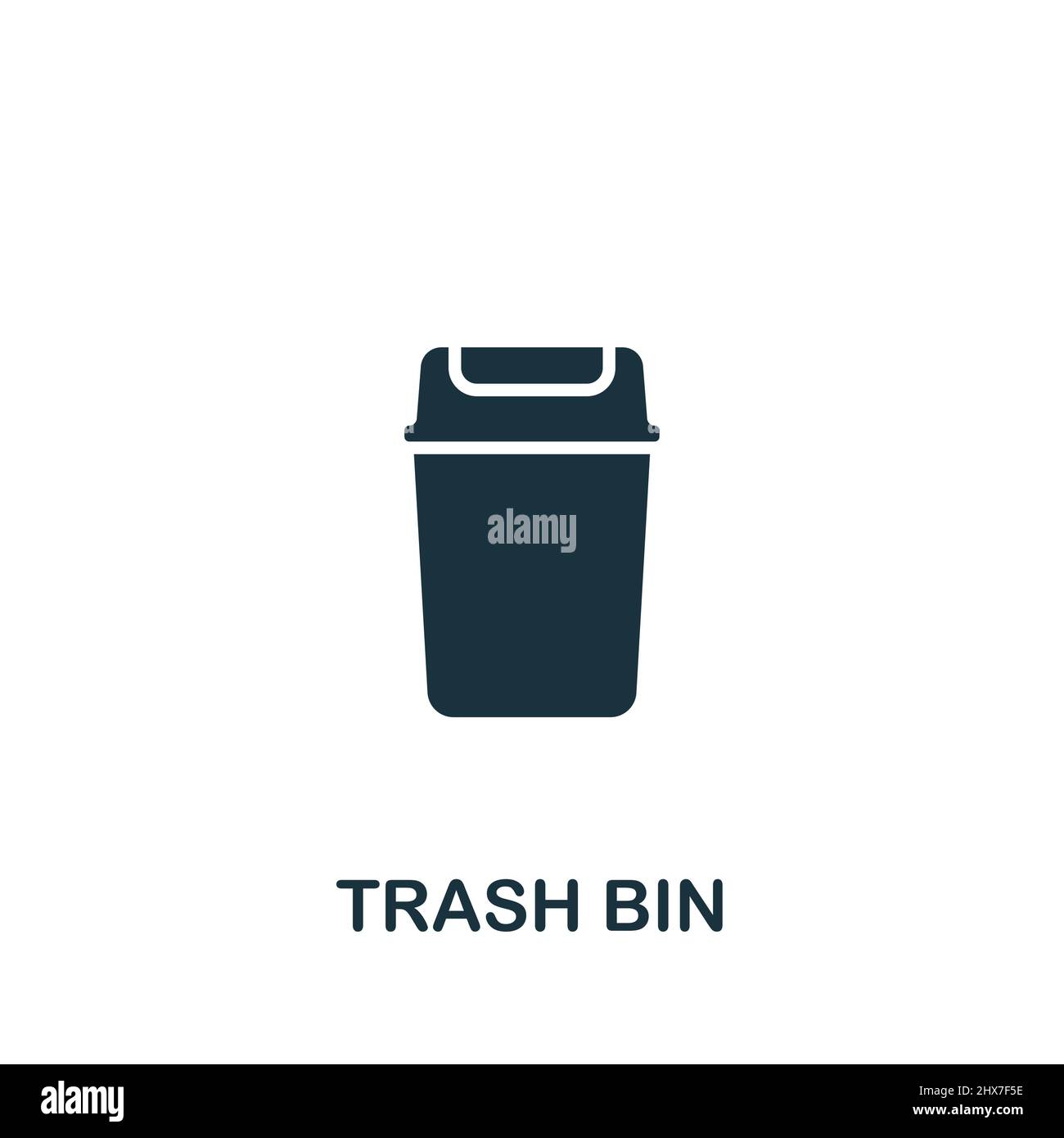 Trash Bin icon. Monochrome simple icon for templates, web design and ...
