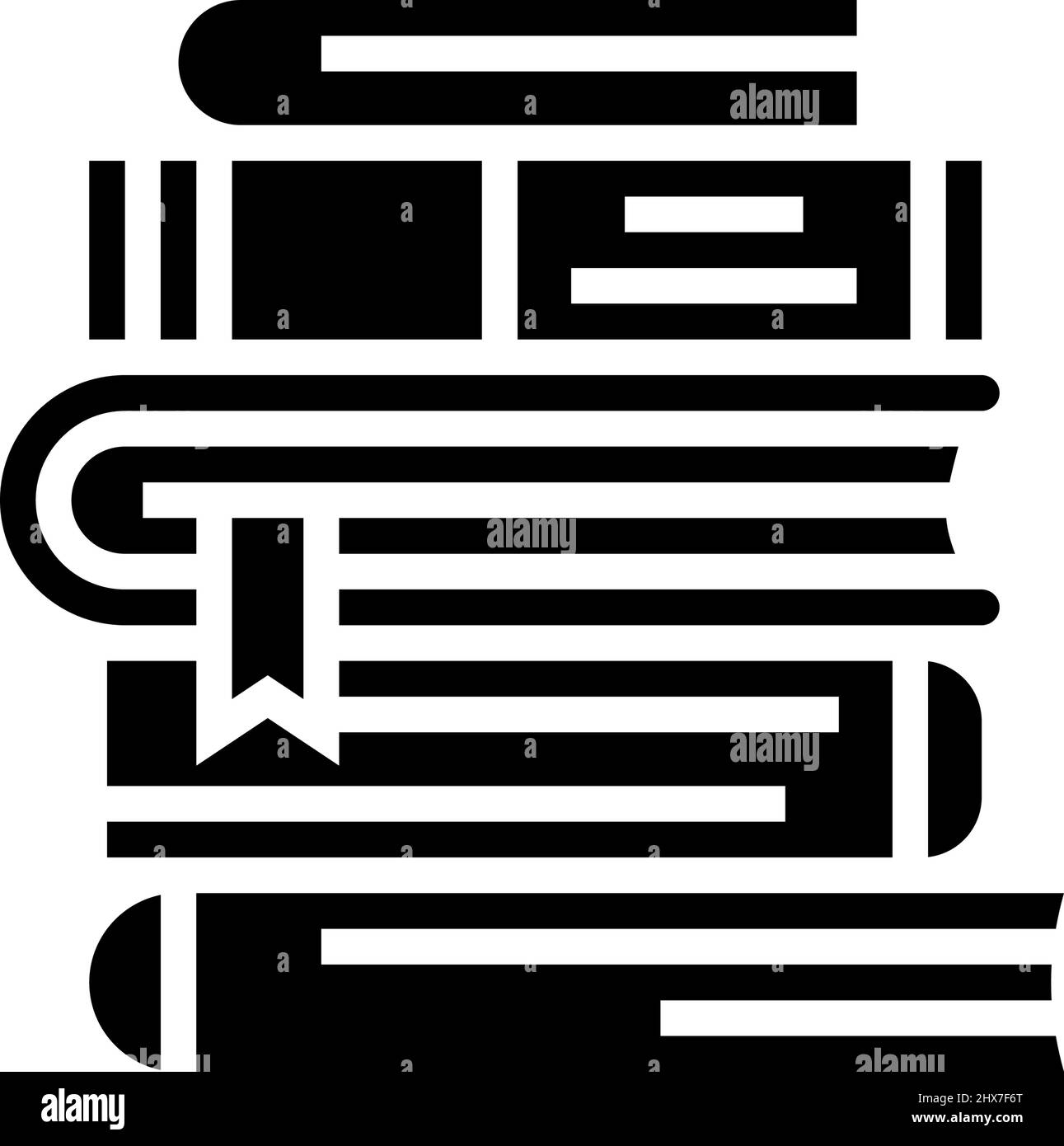 pile books glyph icon vector illustration Stock Vector Image & Art - Alamy