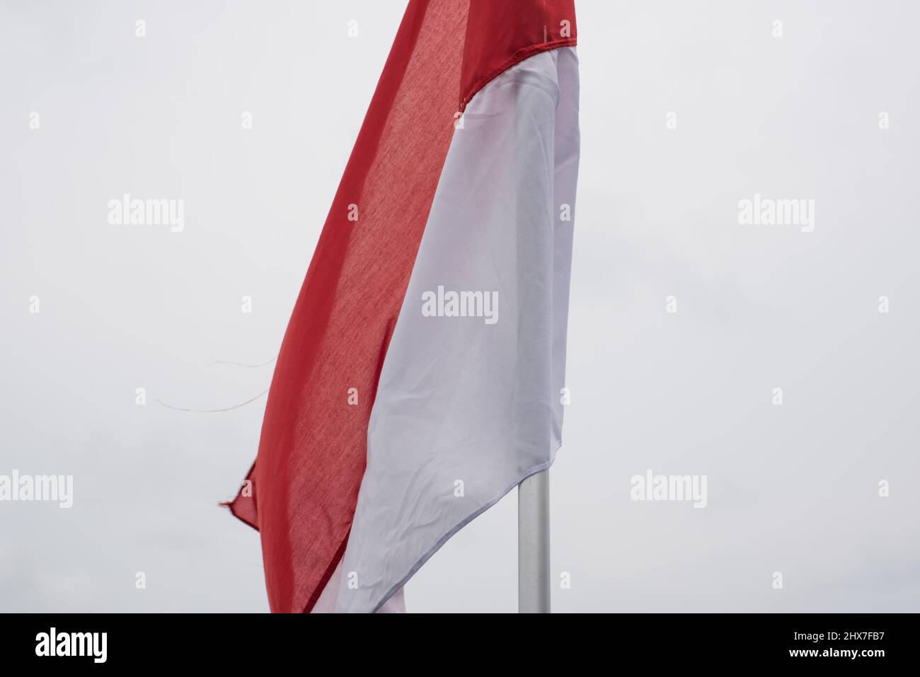 The indonesian flag is red at the top and white at the bottom Stock ...