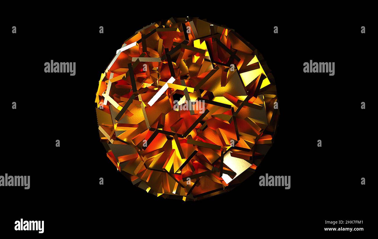 Gold element. Computer generated 3d render Stock Photo - Alamy