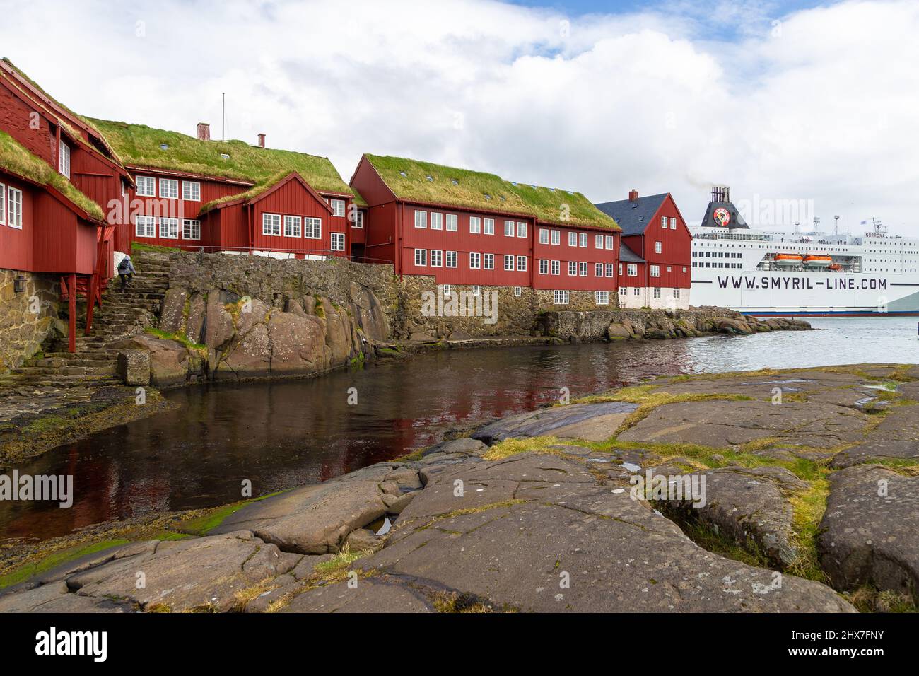 Torshavn, Faroe Islands, Denmark - 03 May 2018: Some old and ...