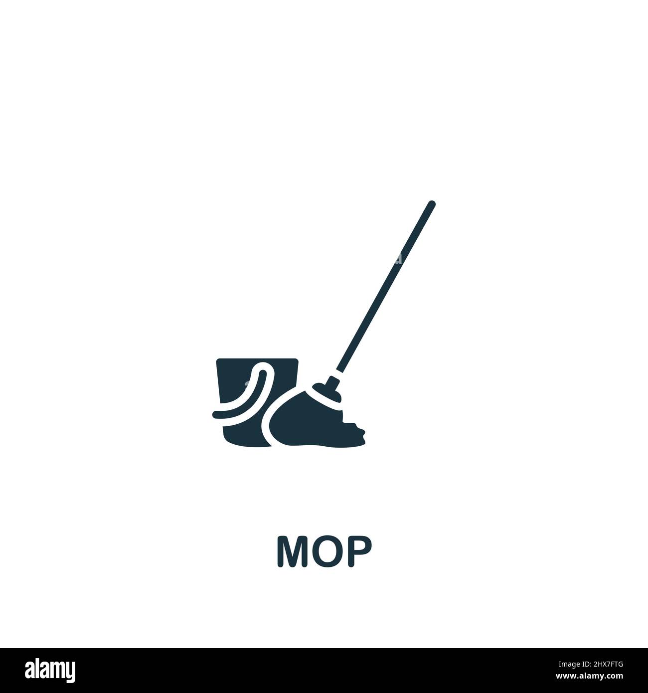Mop icon. Simple line element symbol for templates, web design and ...