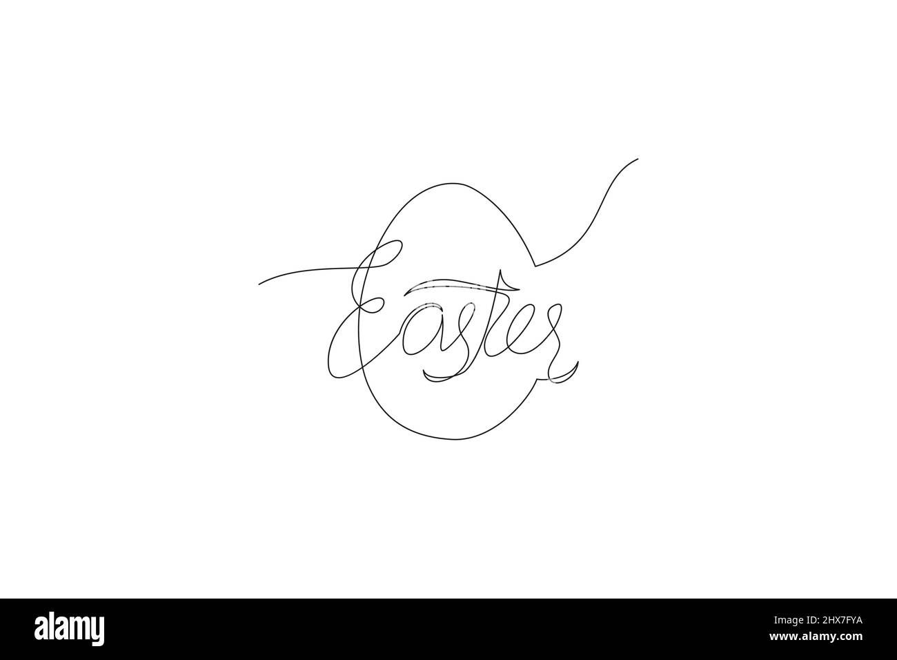 Have Yourself a Very Happy Easter. Easter Bunny illustration continuous ...