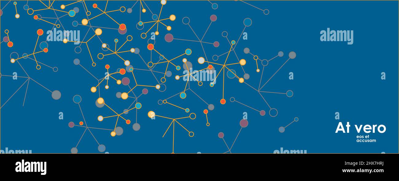 Dots with connections lines. Circle global connectivity design. Vector ...