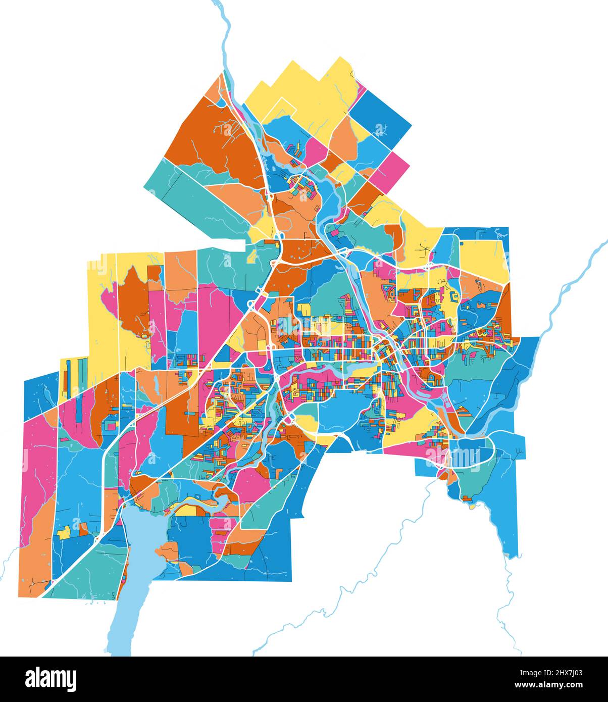 Sherbrooke map Cut Out Stock Images & Pictures - Alamy