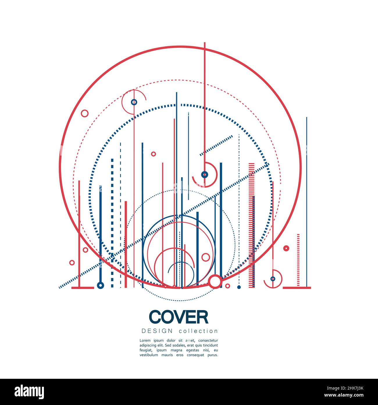 Circles connect graphic background. Technological vector design with ...