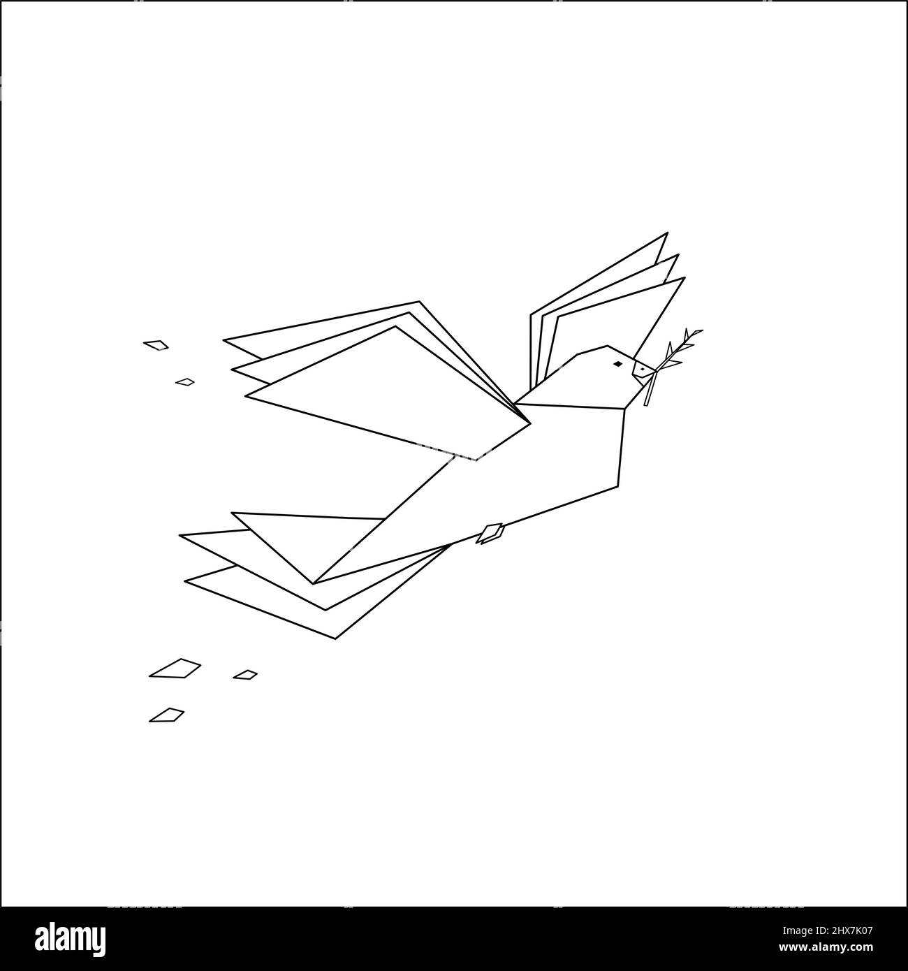 Simple geometric peace dove. Vector illustration Stock Vector Image ...