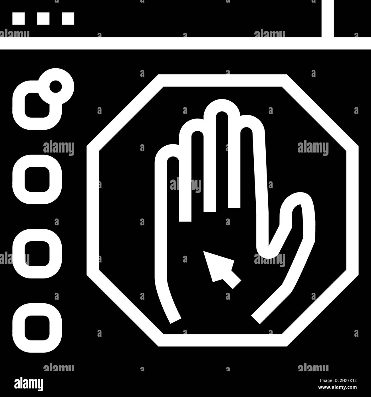 deplatforming system glyph icon vector illustration Stock Vector Image ...