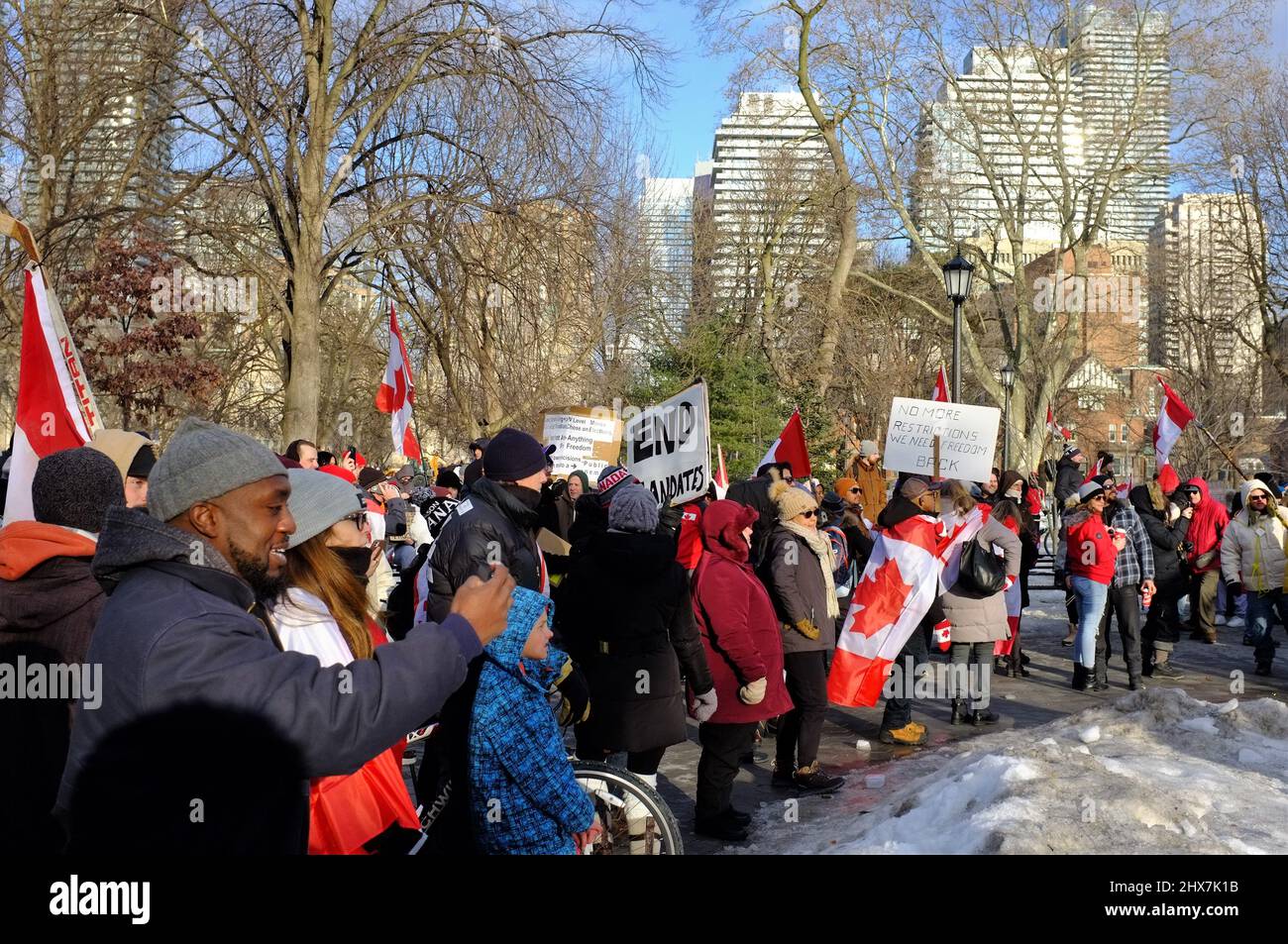 People at a Freedom Rally in Toronto, Canada Stock Photo - Alamy
