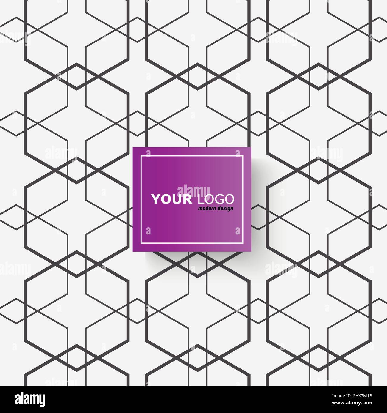 Vector modern connect geometry pattern hexagon with place for text ...