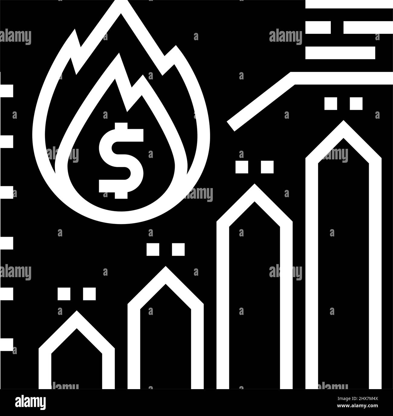 rate inflation glyph icon vector illustration Stock Vector Image & Art ...