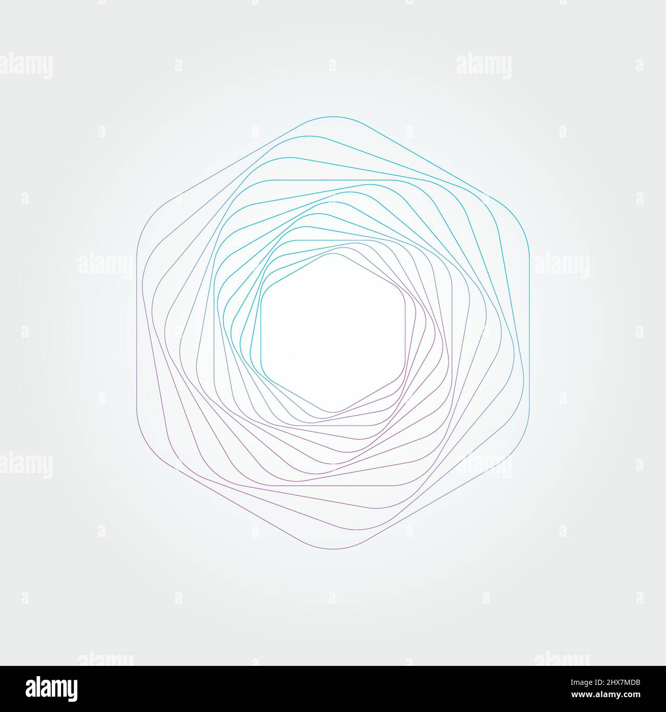 Hexagon swirl Stock Vector Images - Alamy