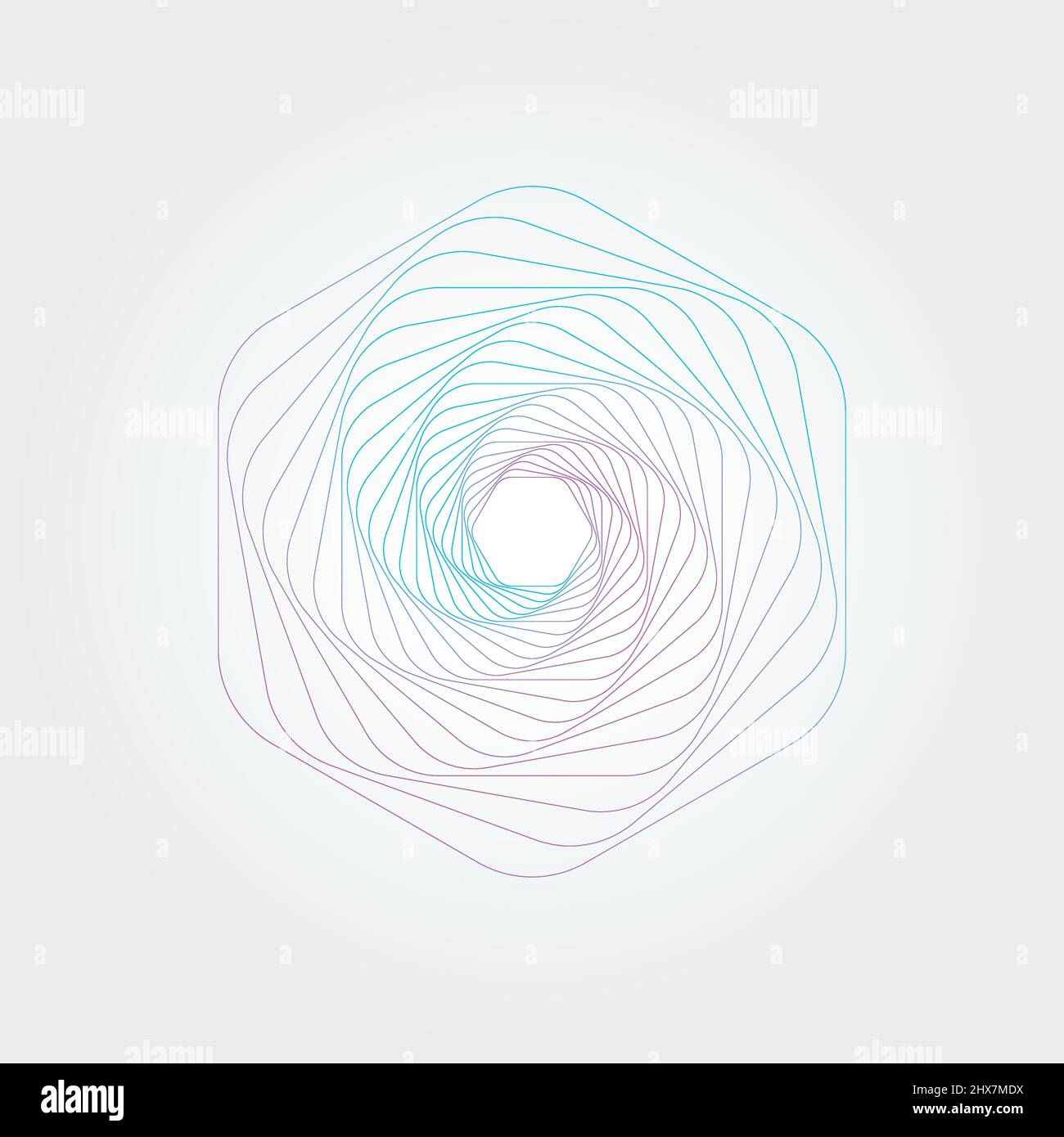 Abstract swirl hexagon vortex structure Stock Vector Image & Art - Alamy