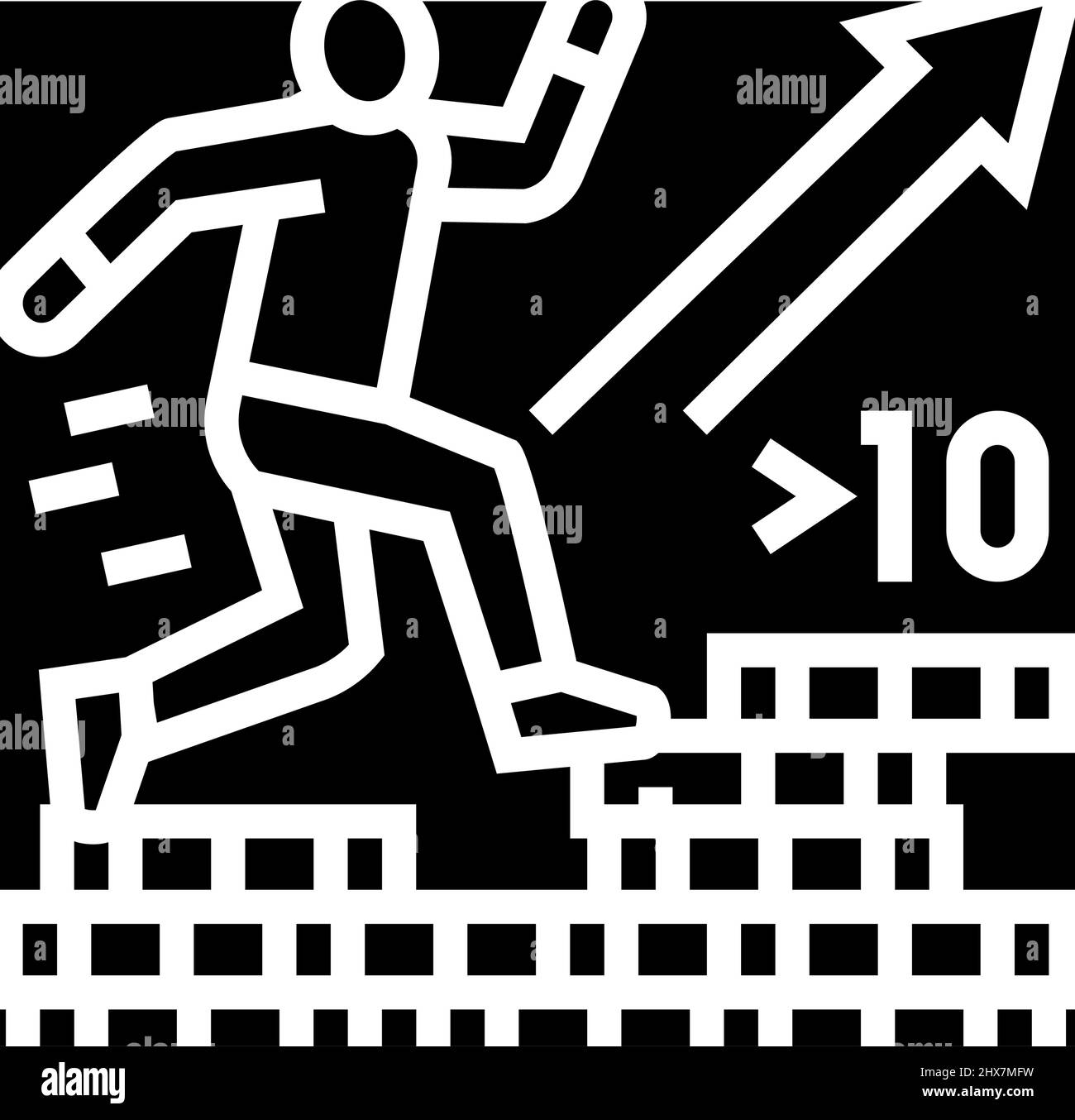 galloping inflation glyph icon vector illustration Stock Vector Image ...