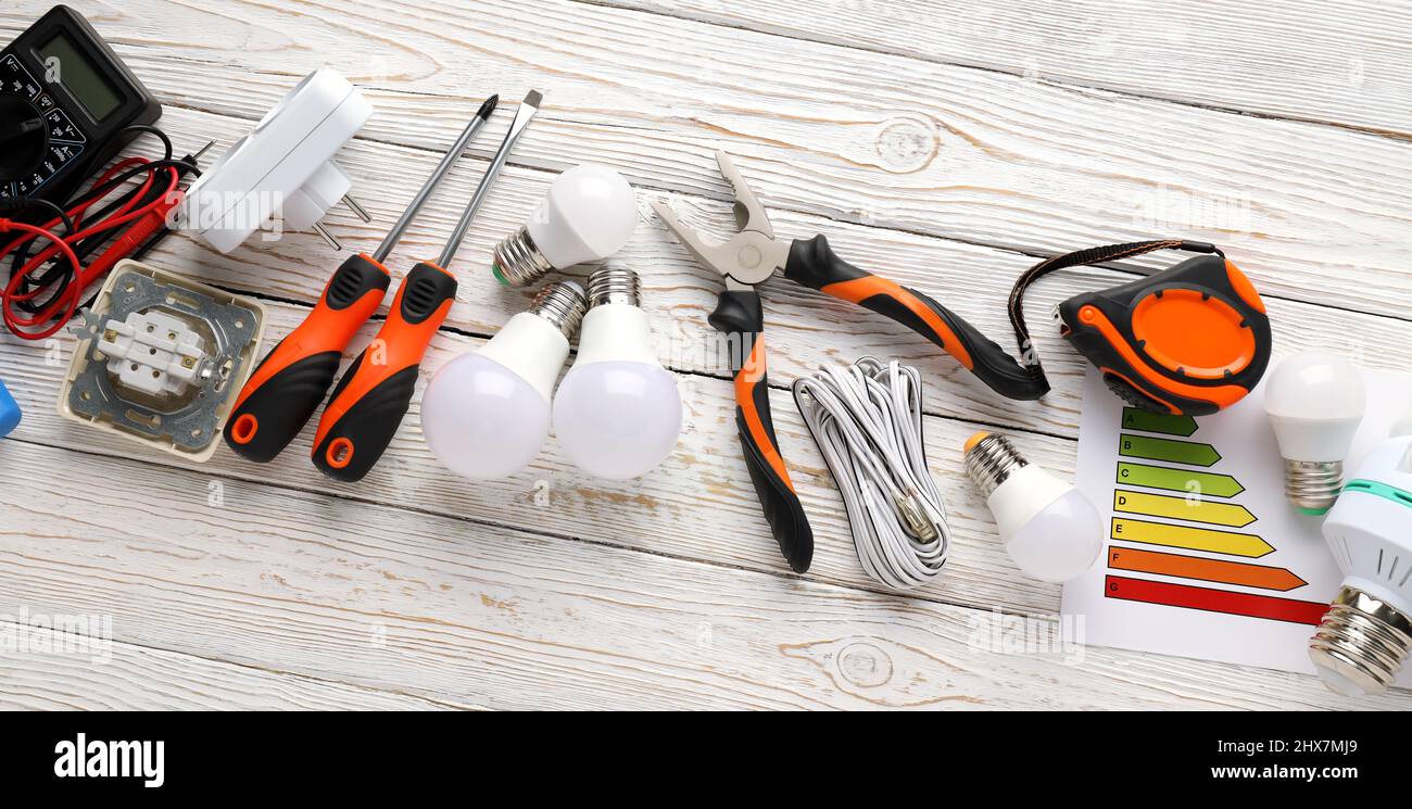 Different electrical tools hi-res stock photography and images - Alamy