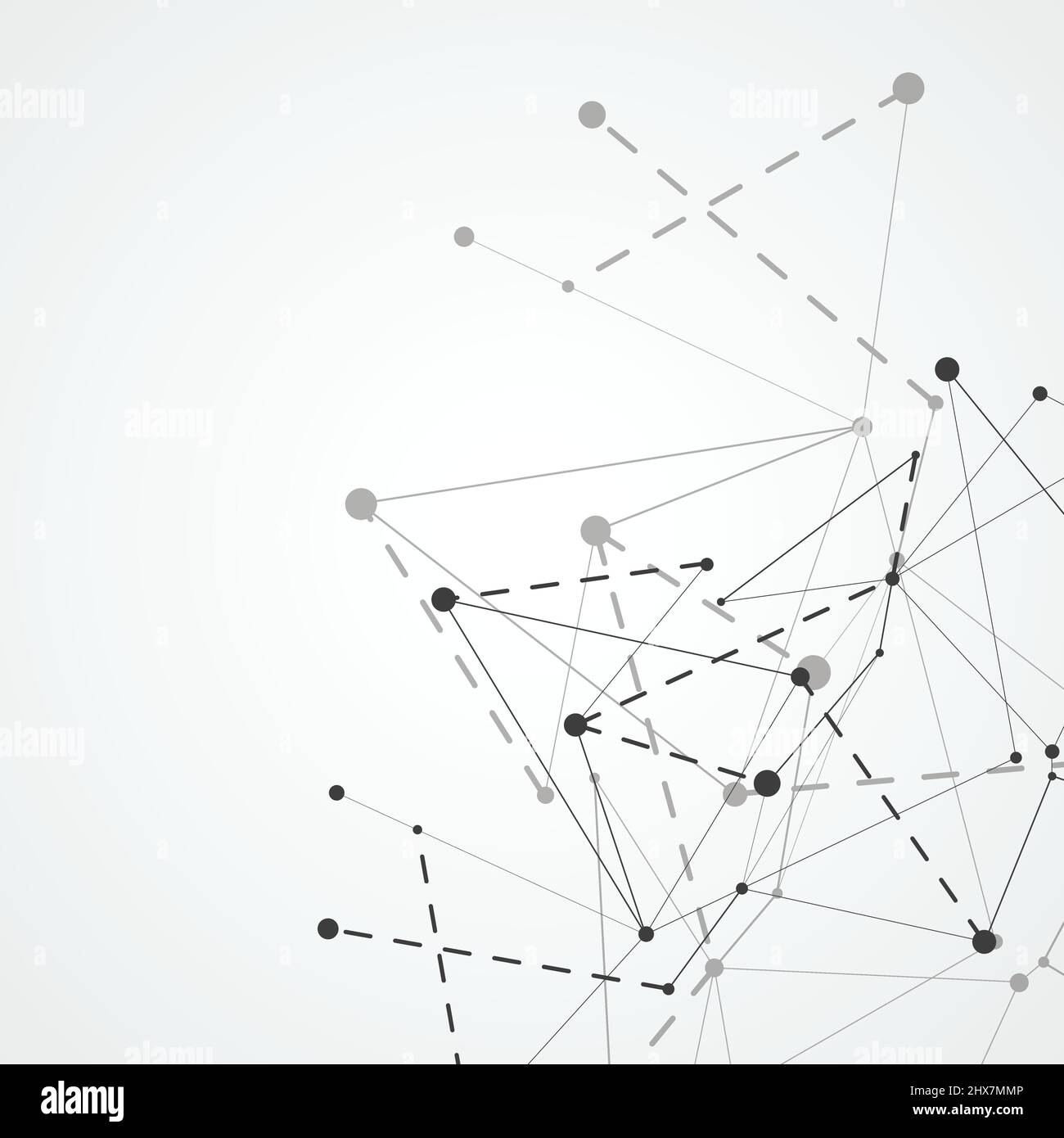 Abstract connecting dots and lines and technology background Stock ...