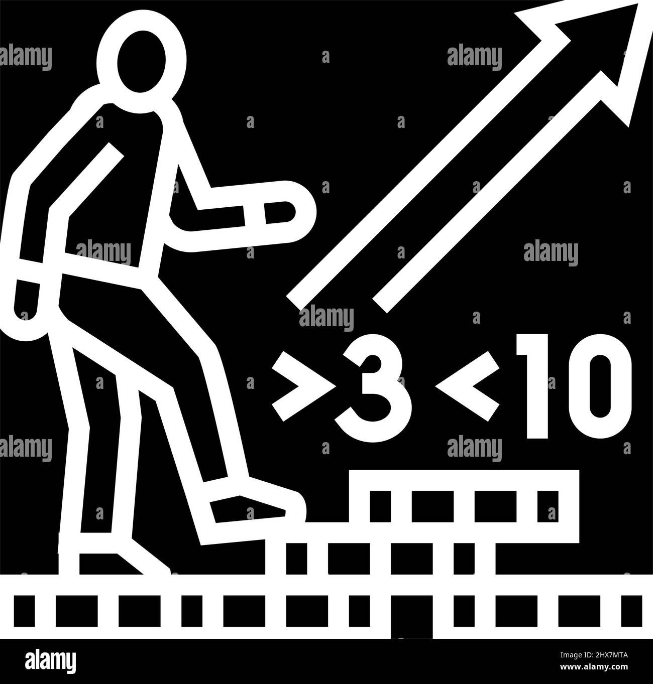 walking inflation glyph icon vector illustration Stock Vector Image ...