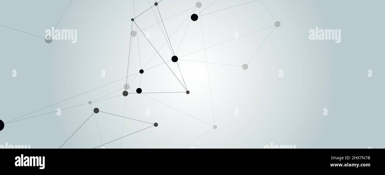 Geometric connected line and dots and vector banner design Stock Vector ...