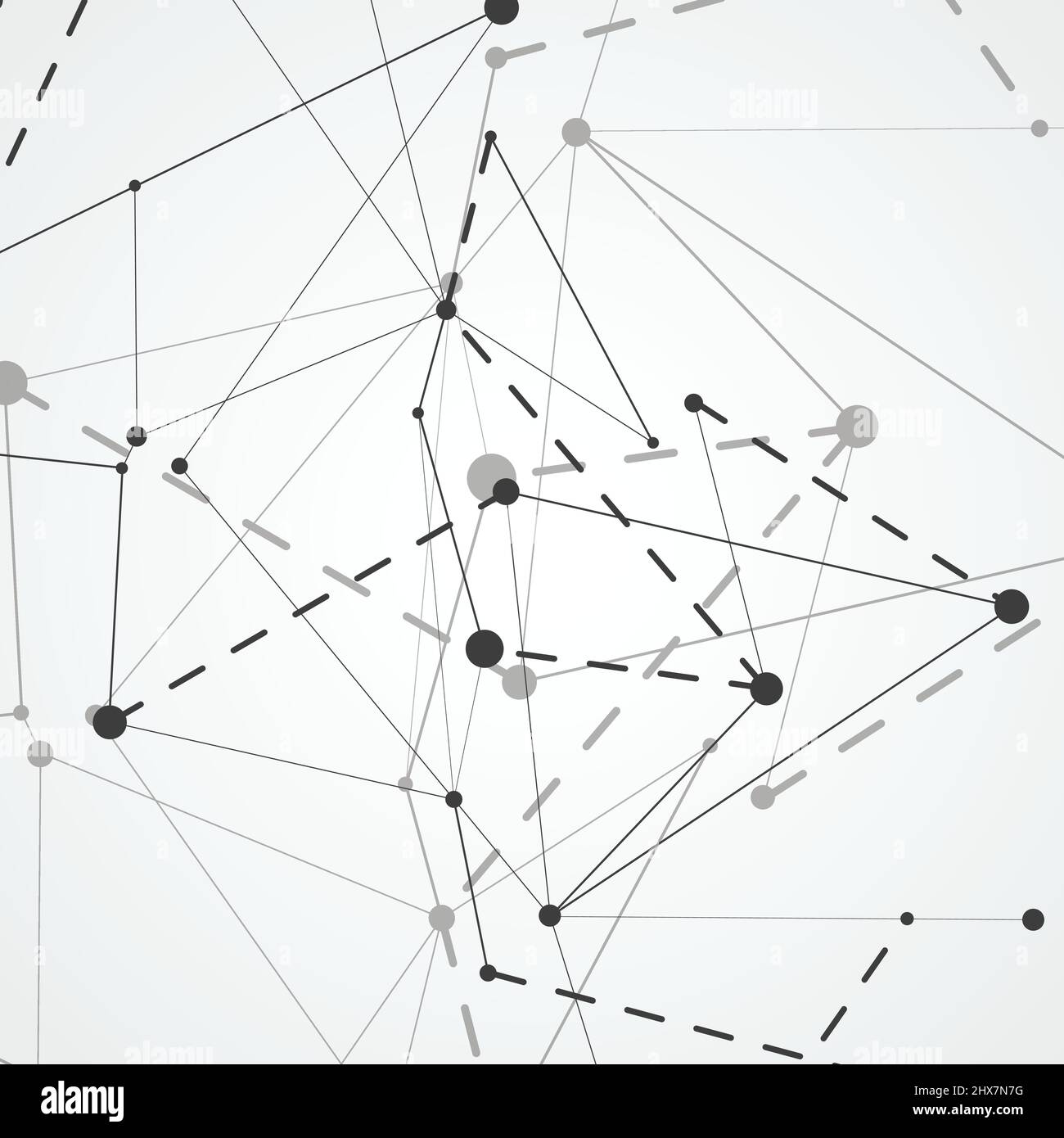 Abstract Connecting Dots And Lines And Technology Background Stock