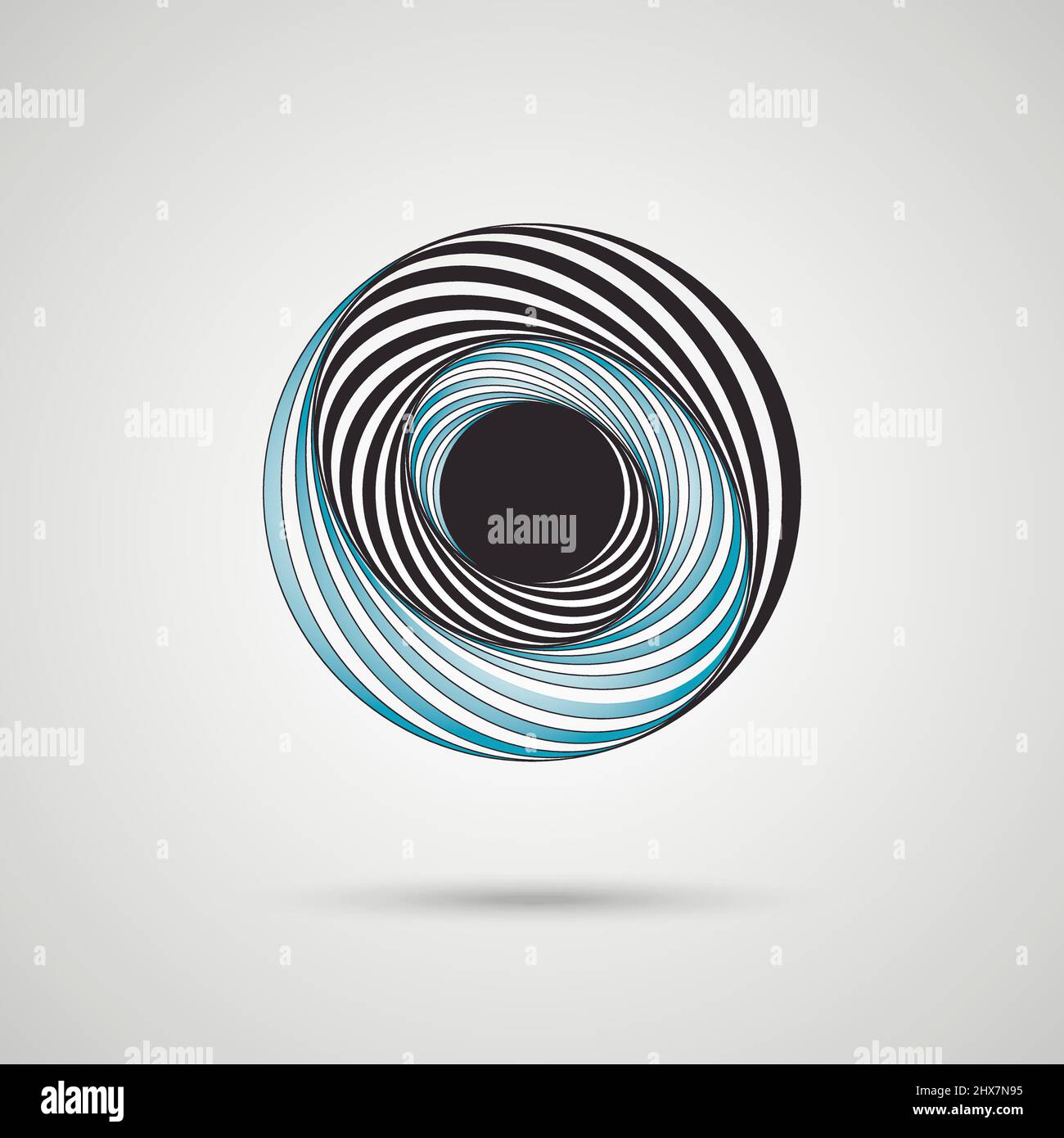 Black white hypnotic swirl circle Stock Vector Images - Alamy
