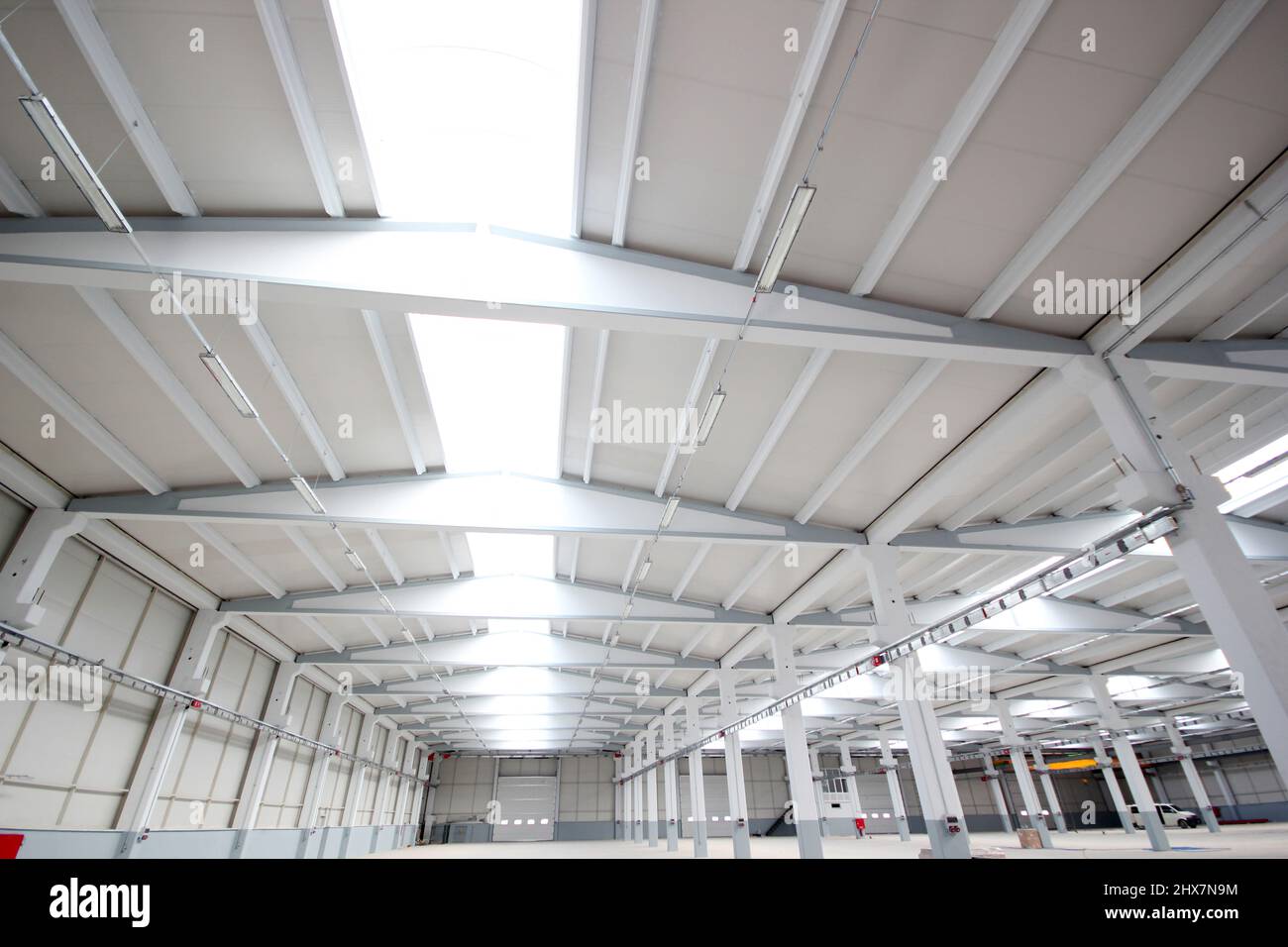 empty and modern factory interior view Stock Photo - Alamy
