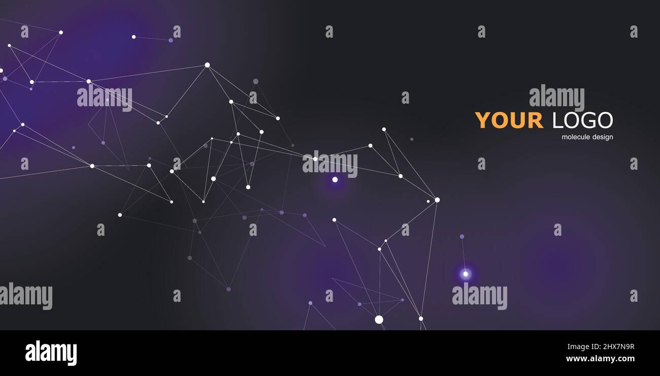 Abstract Technology Connect Background And Structure Network Design