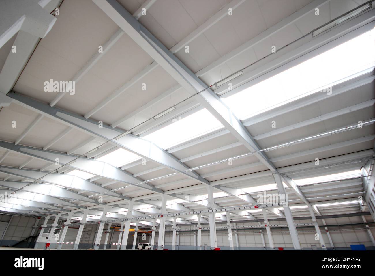 empty and modern factory interior view Stock Photo - Alamy