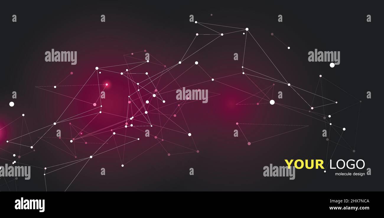 Abstract Technology Connect Background And Structure Network Design