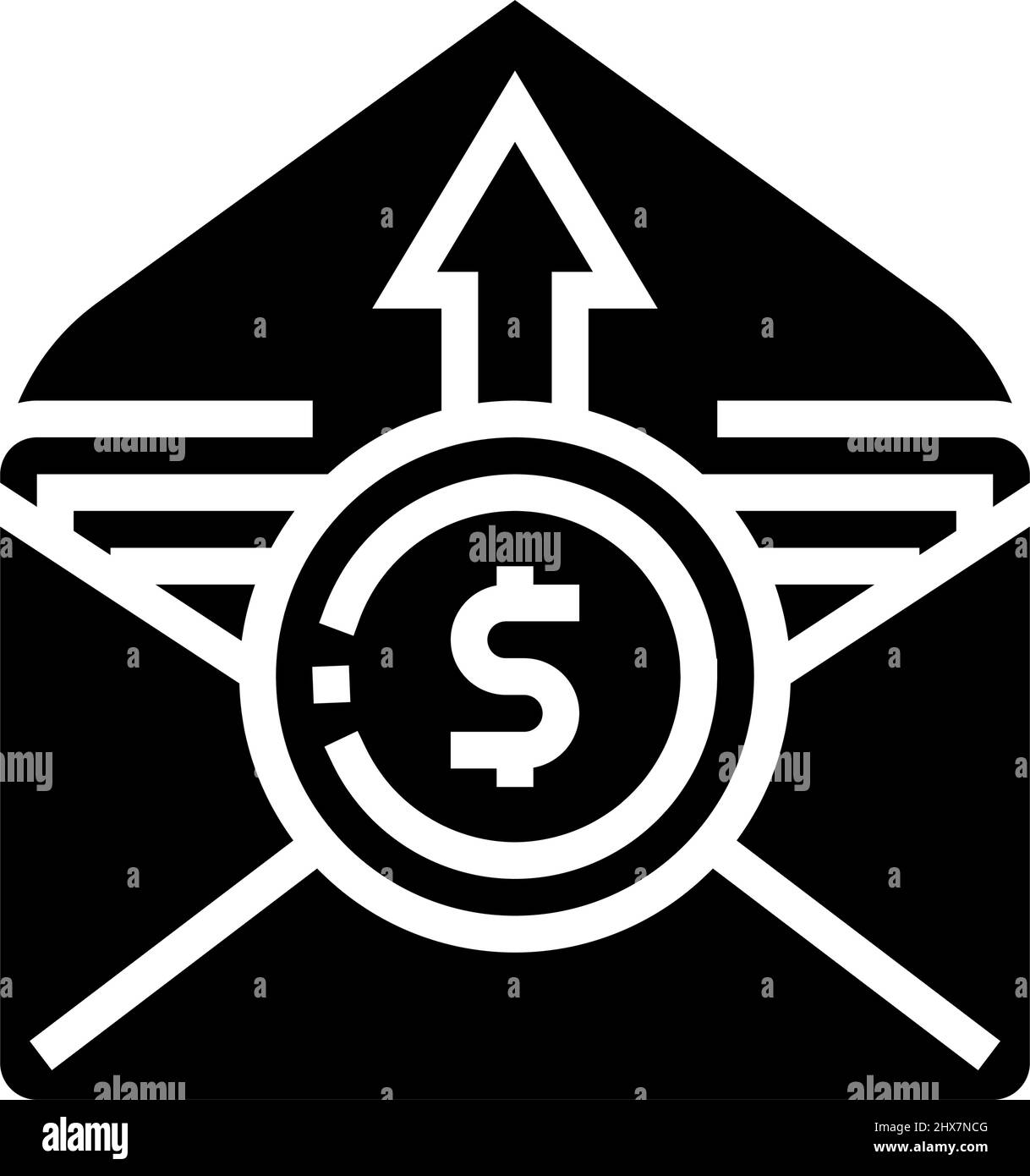 wage inflation glyph icon vector illustration Stock Vector Image & Art ...