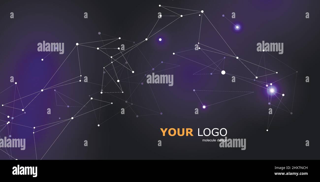 Abstract Technology Connect Background And Structure Network Design