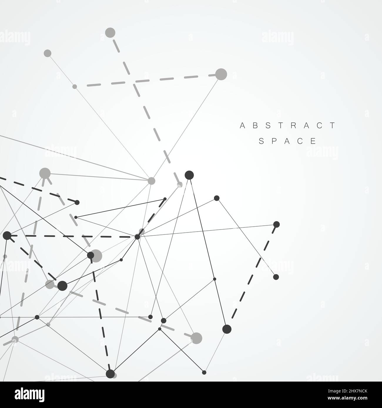 Abstract connecting dots and lines and technology background Stock ...