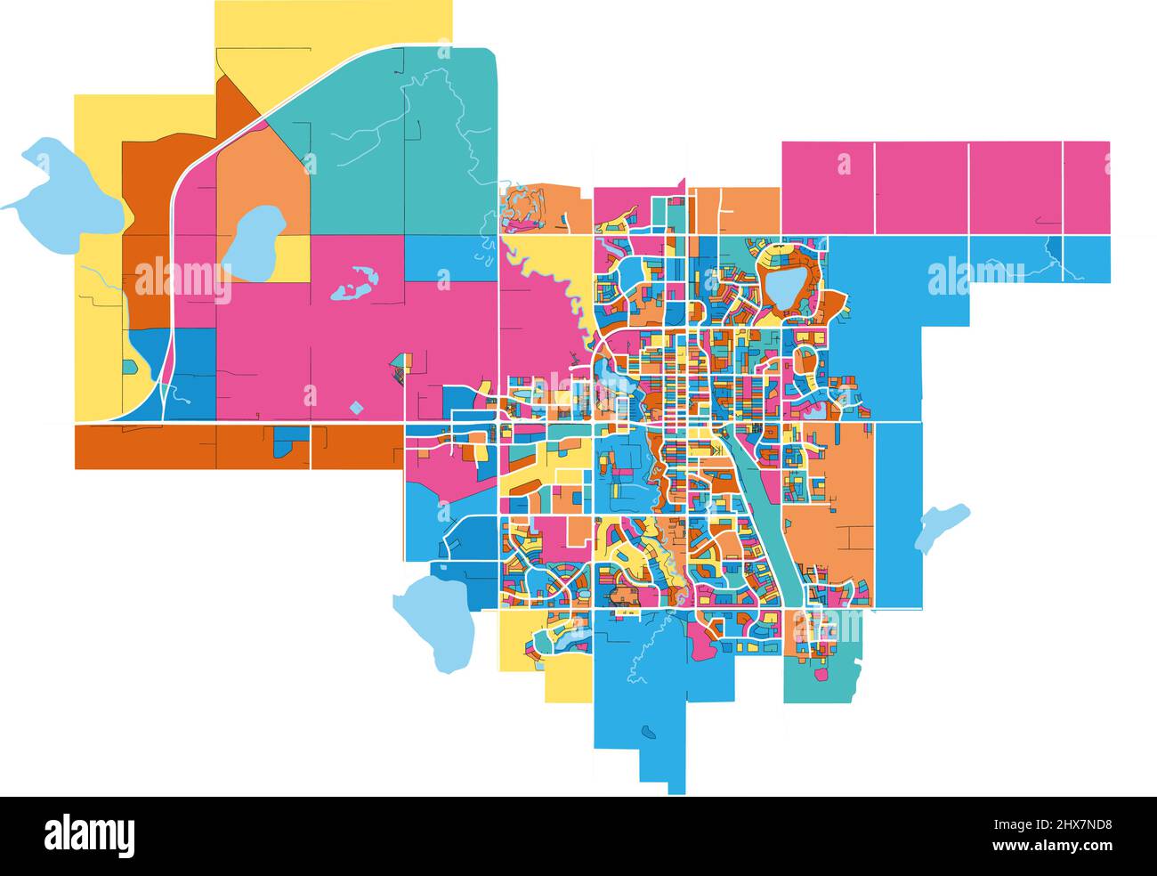 GrandePrairie, Alberta, Canada colorful high resolution vector art map ... GrandePrairie, Alberta, Canada colorful high resolution vector art map ...
