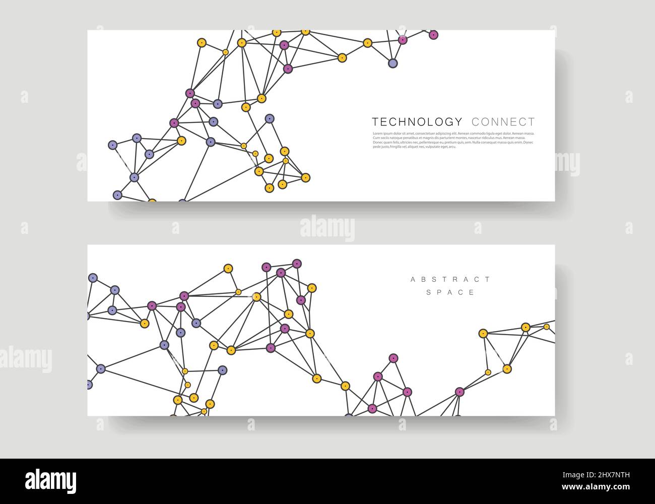 Minimalistic abstract technology connection design and business ...
